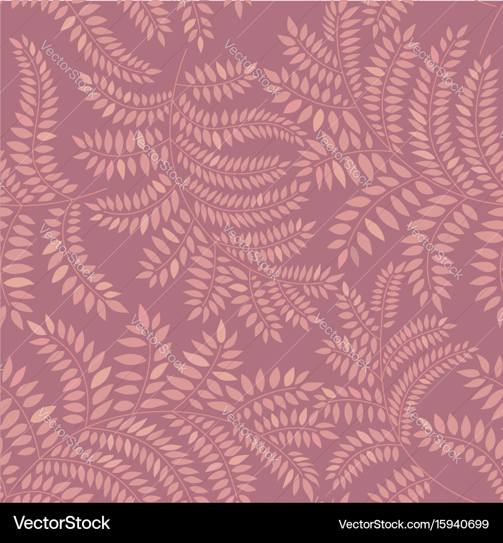 Floral leaves pattern seamless background nature Vector Image