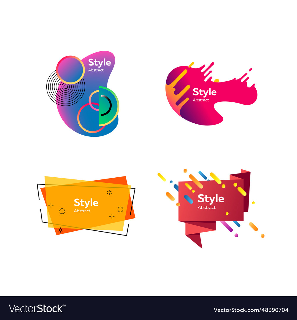 Abstract colorful banners set Royalty Free Vector Image Abstract colorful banners set Royalty Free Vector Image