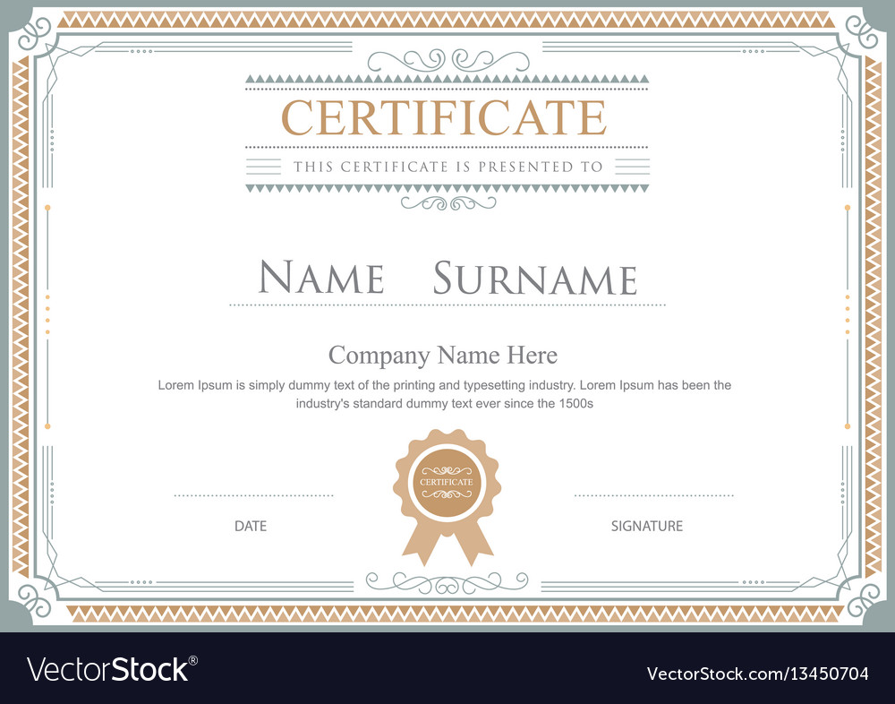 Certificate flourishes elegant template Royalty Free Vector Certificate flourishes elegant template Royalty Free Vector