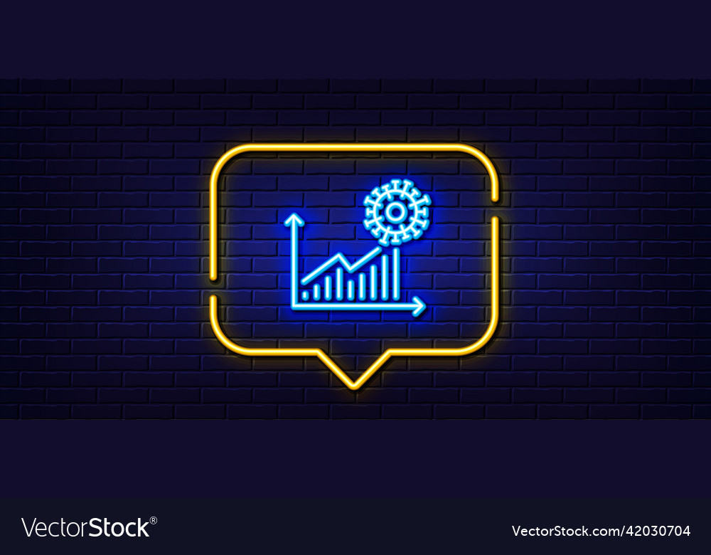 Coronavirus statistics line icon covid-19 Vector Image