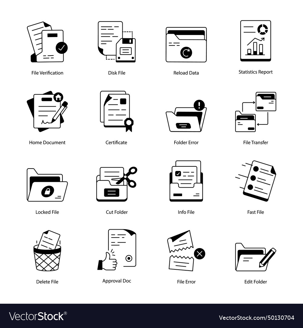 Files linear icon Royalty Free Vector Image - VectorStock