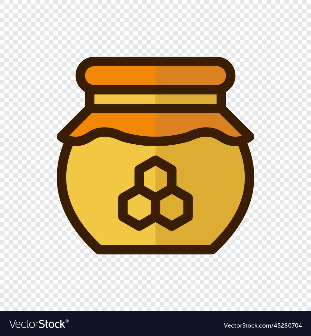 Honey jar icon creative geometric honey jar logo Vector Image