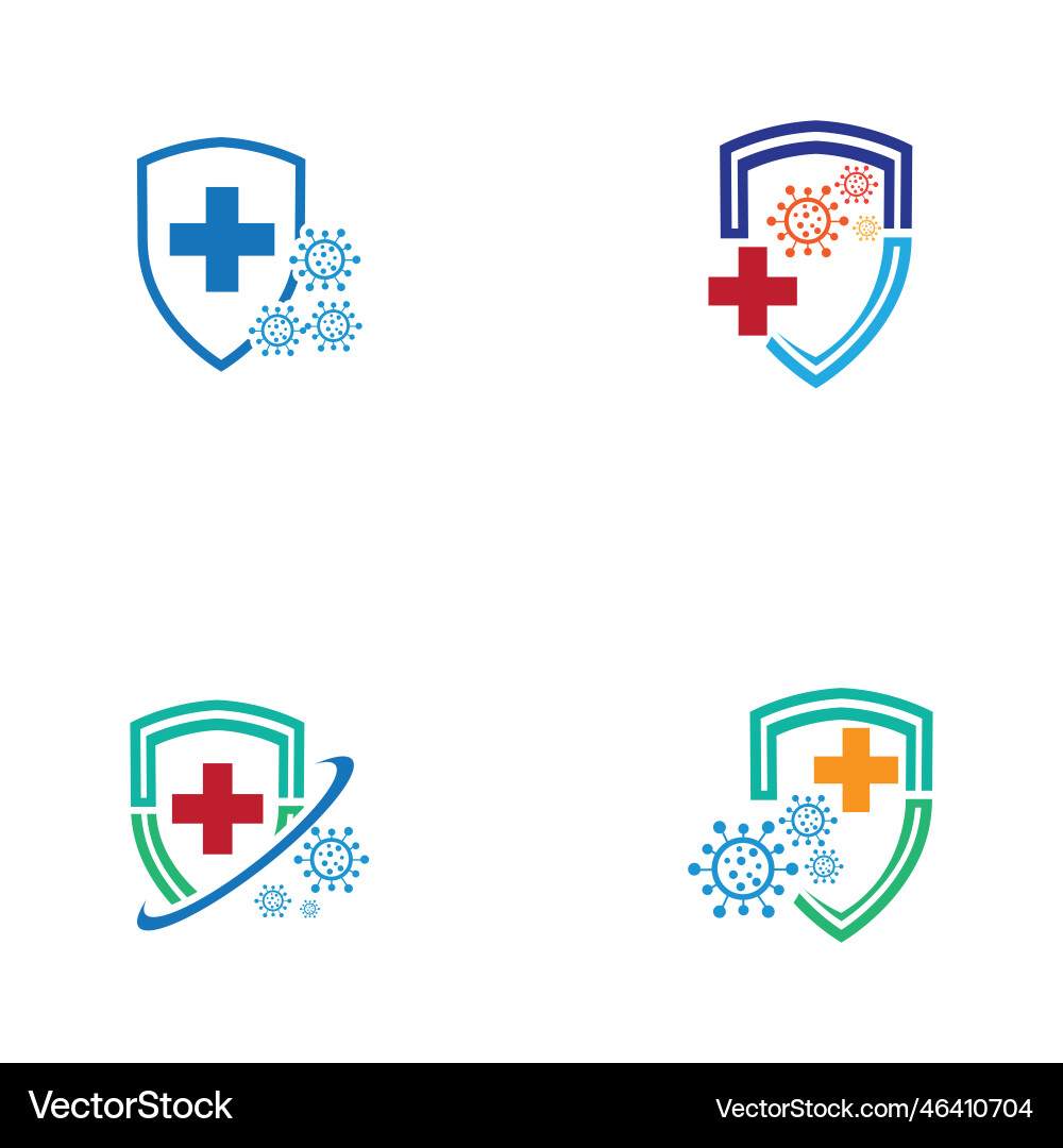 Virus protection logo images design Royalty Free Vector