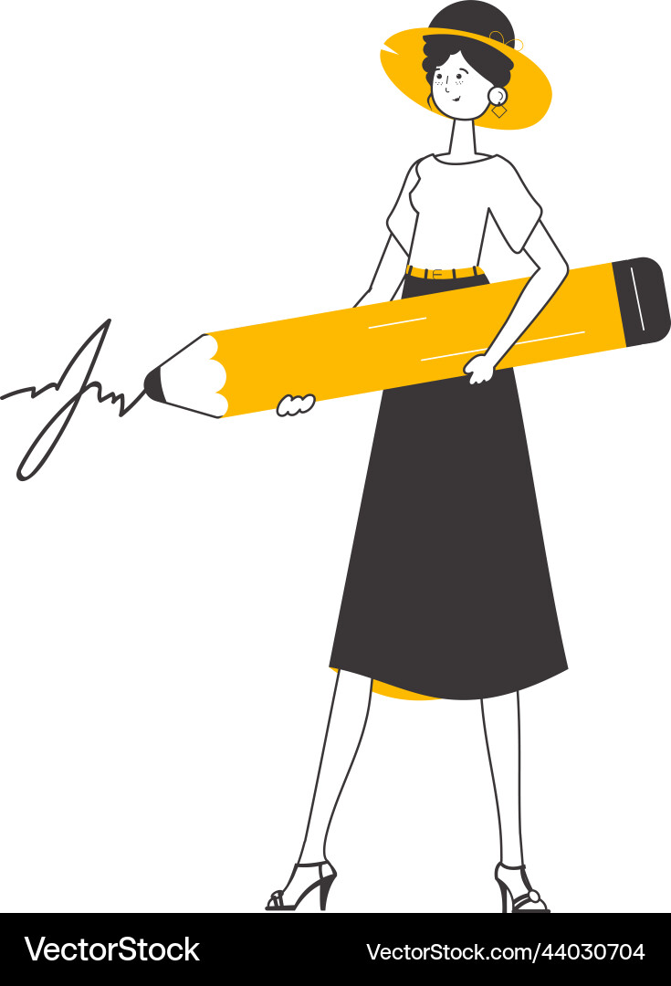 Woman signs modern linear style isolated Vector Image