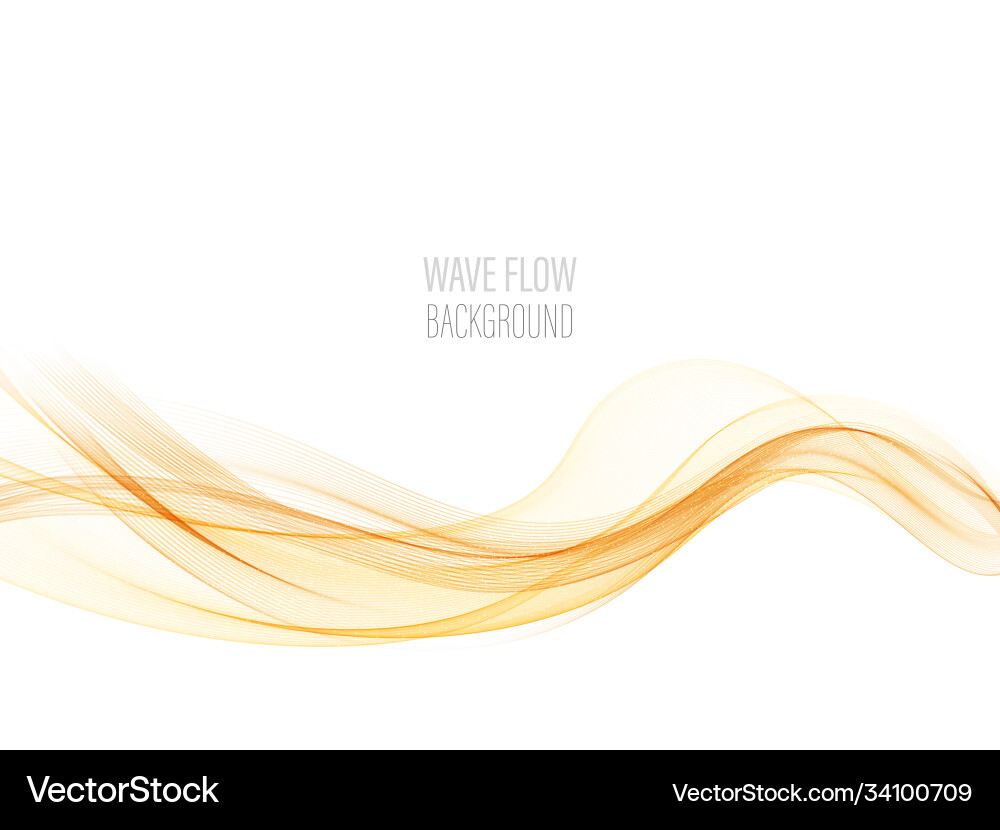Abstract smooth color wave curve flow orange Vector Image