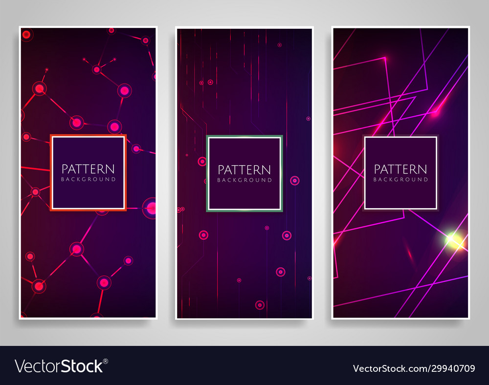 Abstract various colorful header set collection Vector Image