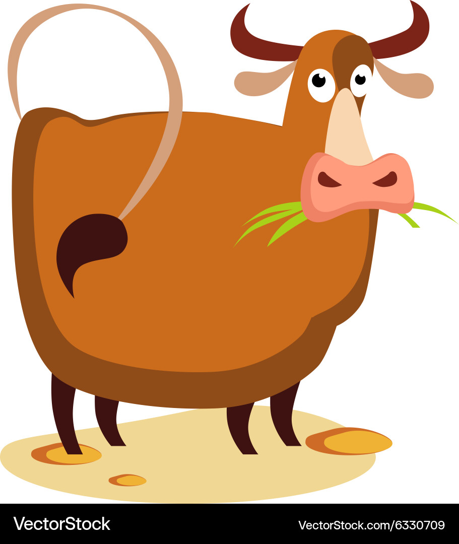 Cow flat Royalty Free Vector Image - VectorStock
