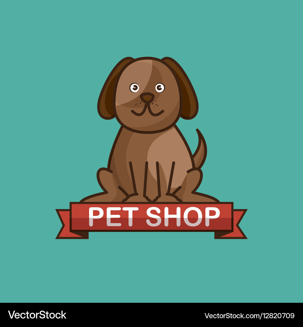 Dog pet shop icon Royalty Free Vector Image - VectorStock