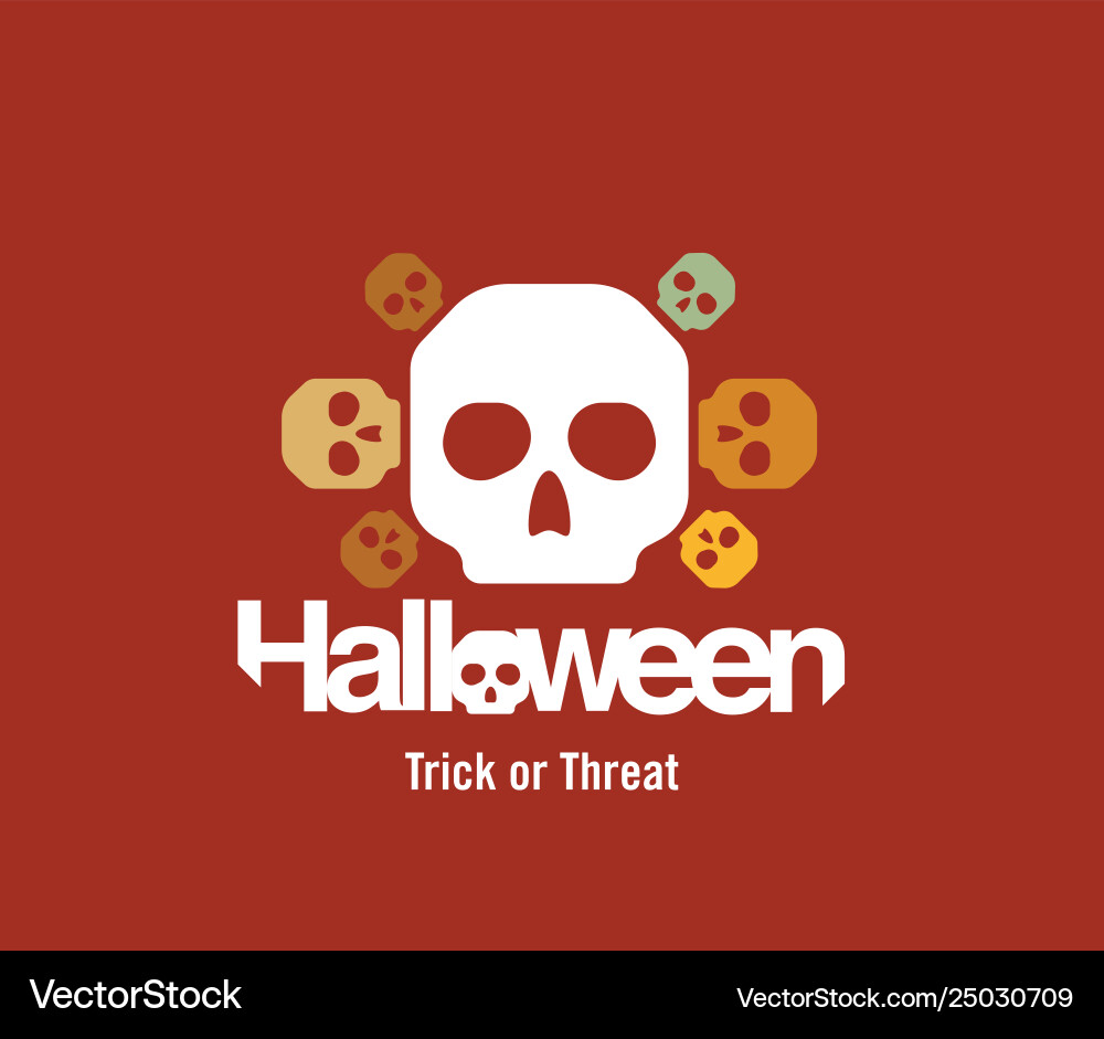 Halloween logo for greeting cards invitations Vector Image