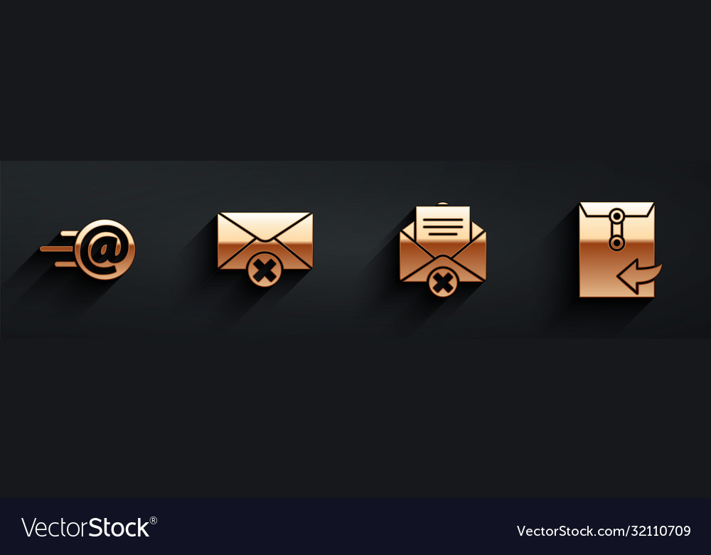 Set mail and e-mail delete envelope delete Vector Image