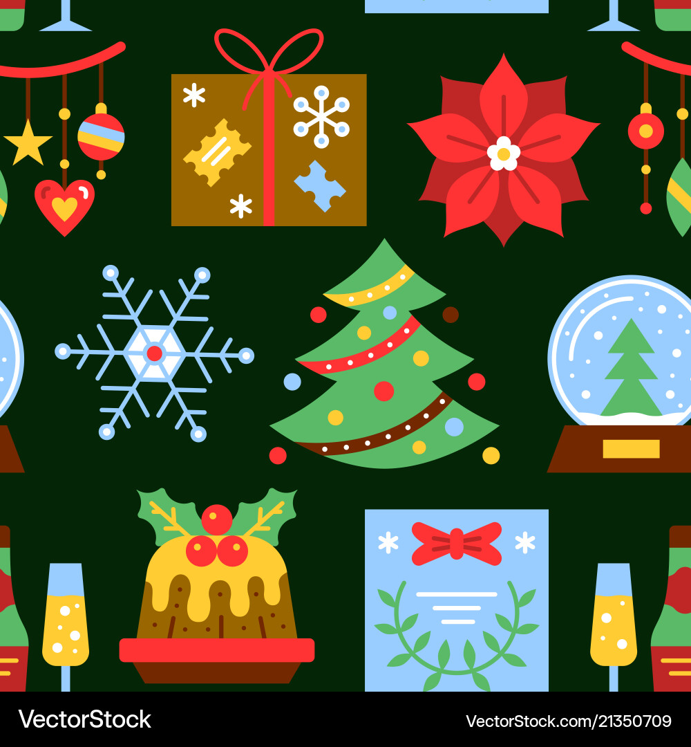 Year symbol seamless pattern Royalty Free Vector Image