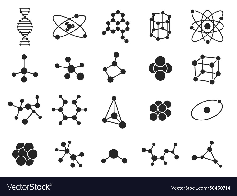 Molecular structure science molecules atom Vector Image