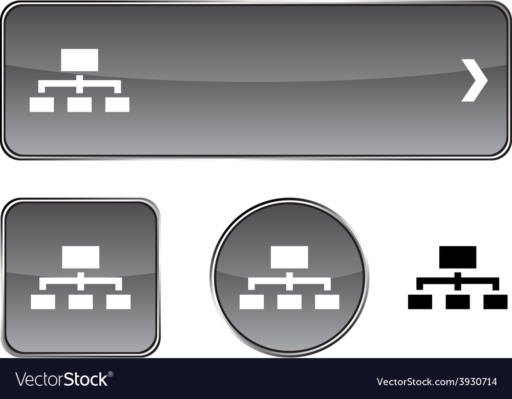 Network button set Royalty Free Vector Image - VectorStock