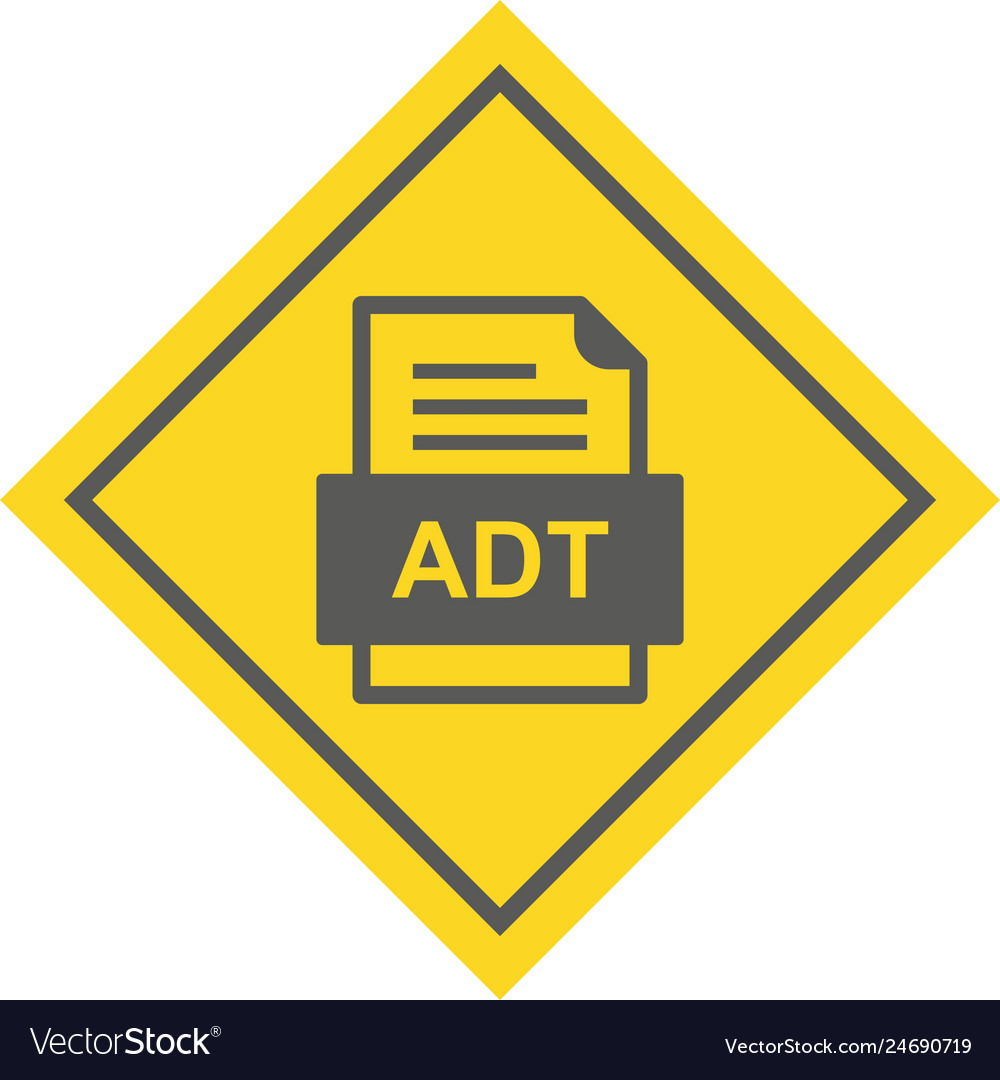 Adt File Document Icon Royalty Free Vector Image