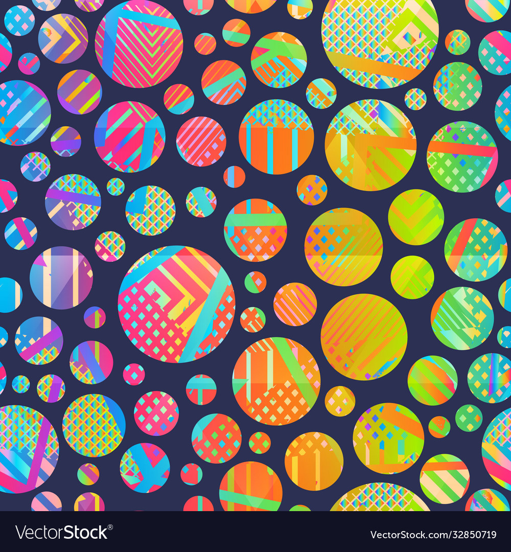 Colored circle seamless pattern Royalty Free Vector Image