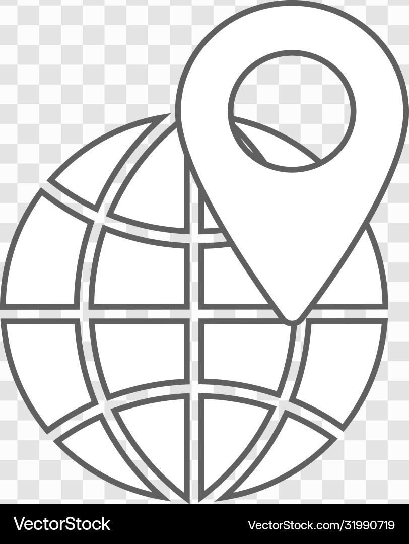 Map pointer flat line icon Royalty Free Vector Image