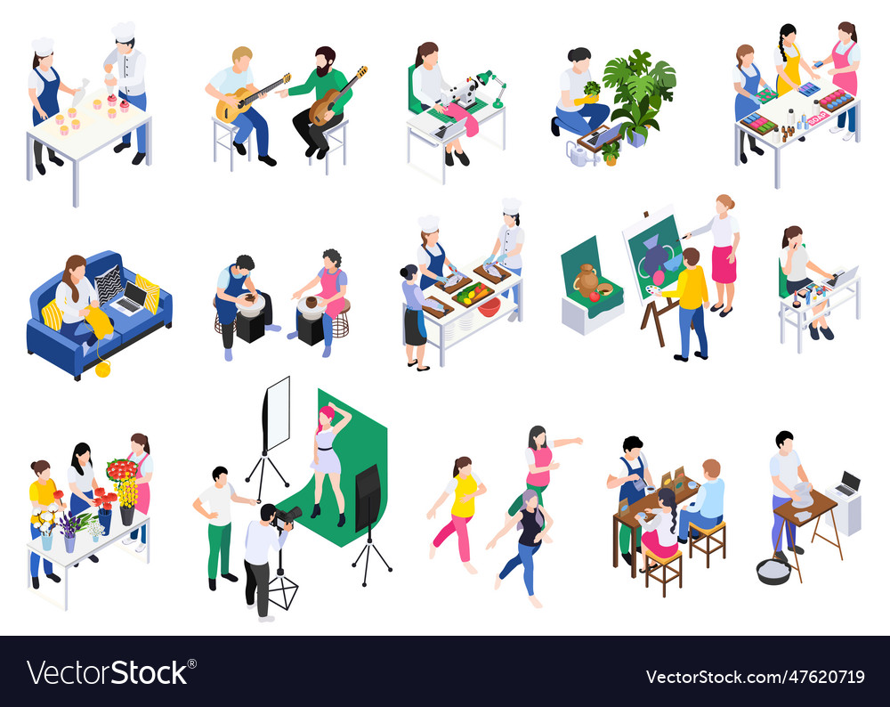 Master class icon set Royalty Free Vector Image