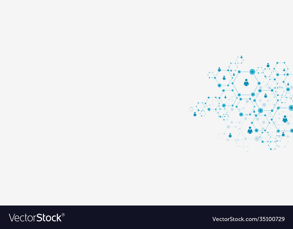Abstract human connections headline background Vector Image