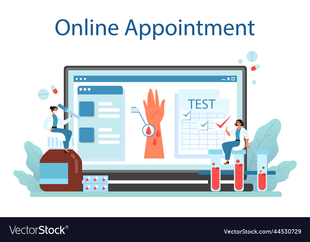 Allergist online service or platform allergy Vector Image Allergist online service or platform allergy Vector Image