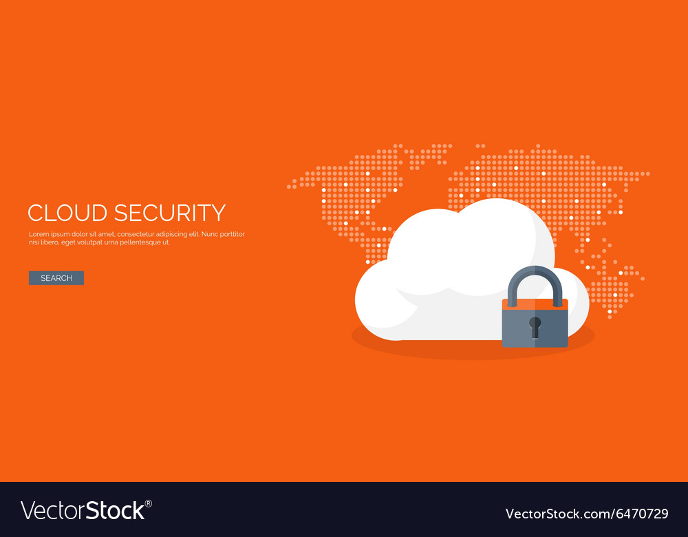 Flat cloud computing Royalty Free Vector Image