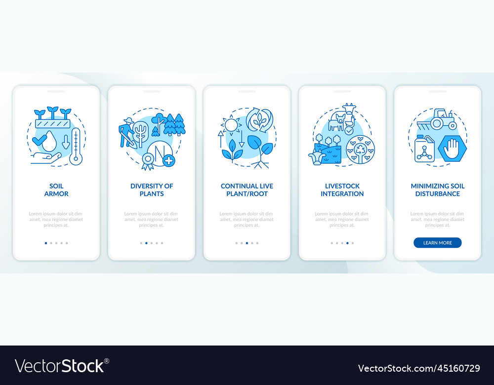 Principles of regenerative farming blue Royalty Free Vector Principles of regenerative farming blue Royalty Free Vector