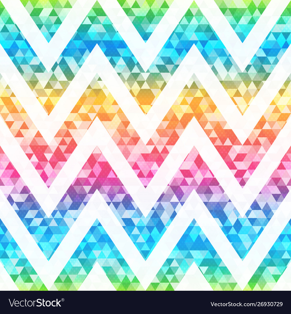 Rainbow triangle seamless pattern Royalty Free Vector Image