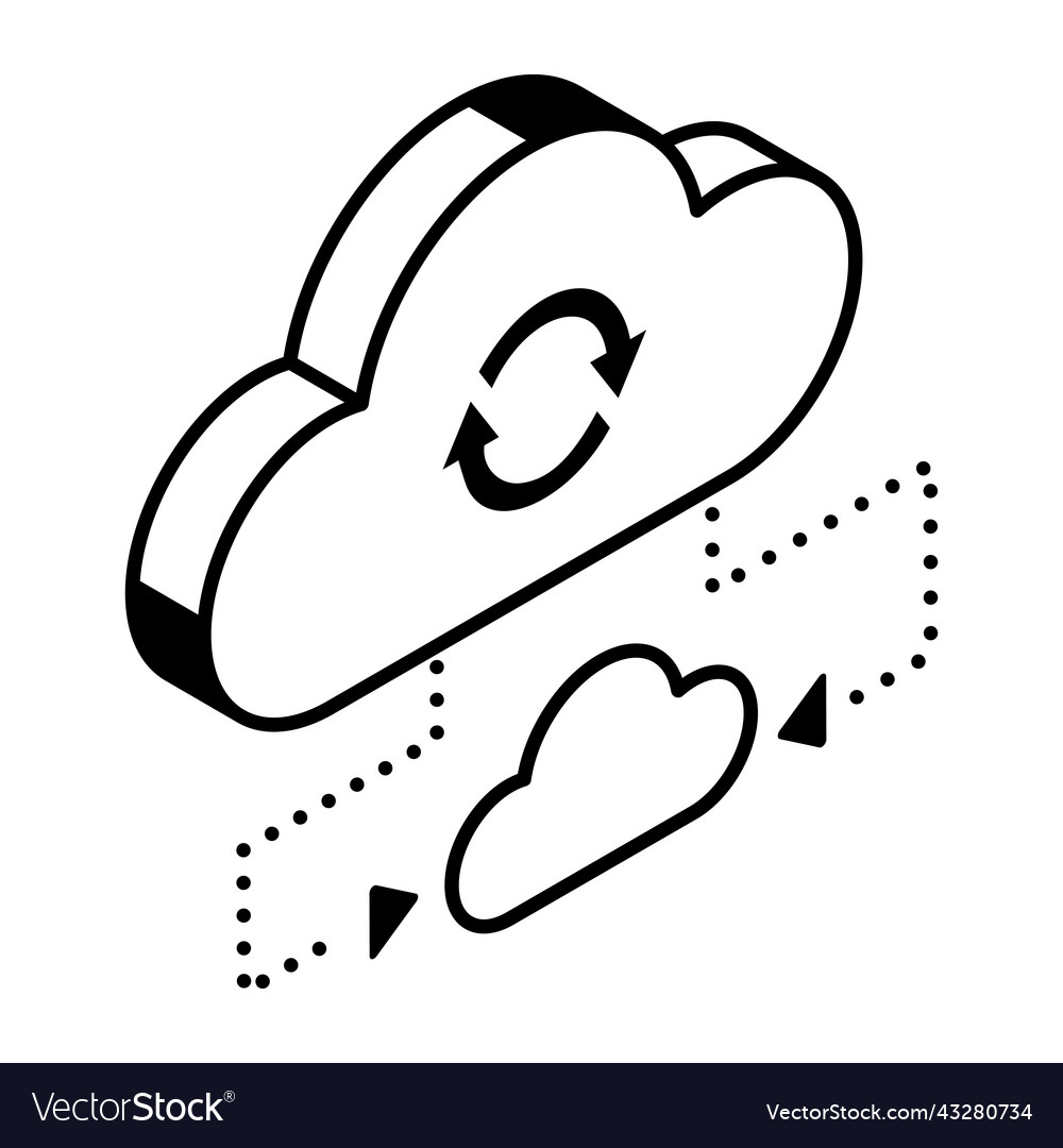 Cloud syncing Royalty Free Vector Image - VectorStock Cloud syncing Royalty Free Vector Image - VectorStock