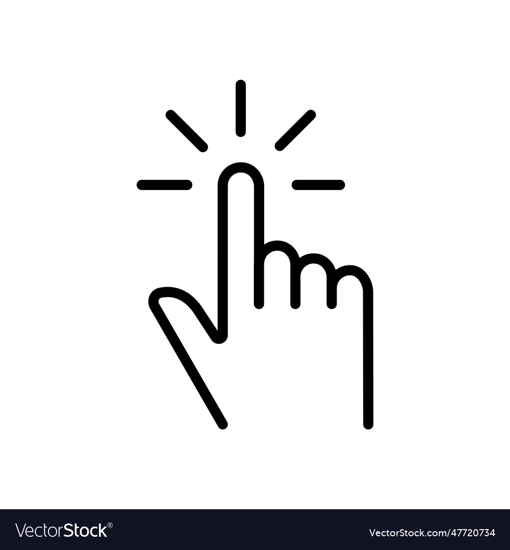 Computer hand cursor click hand pointer clicking Vector Image