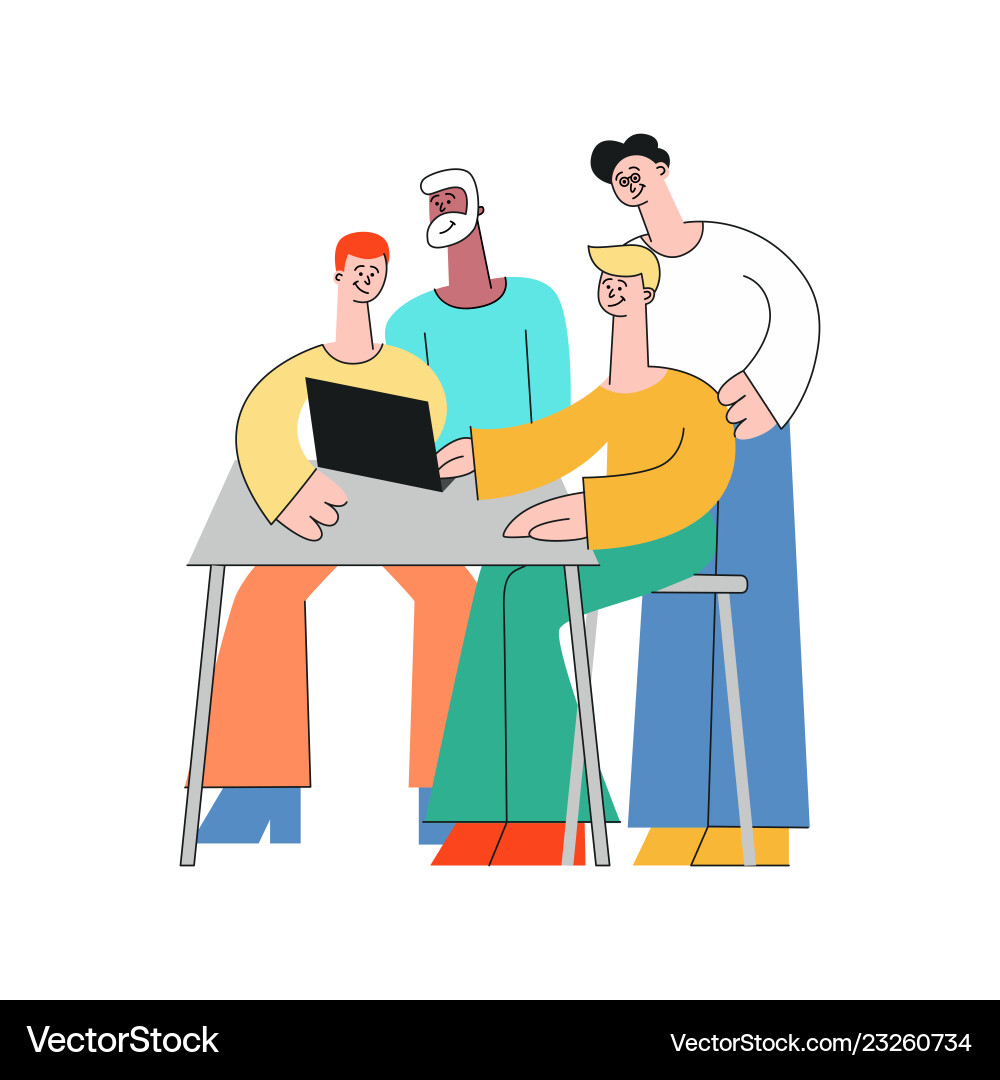 Coworking communication with Royalty Free Vector Image