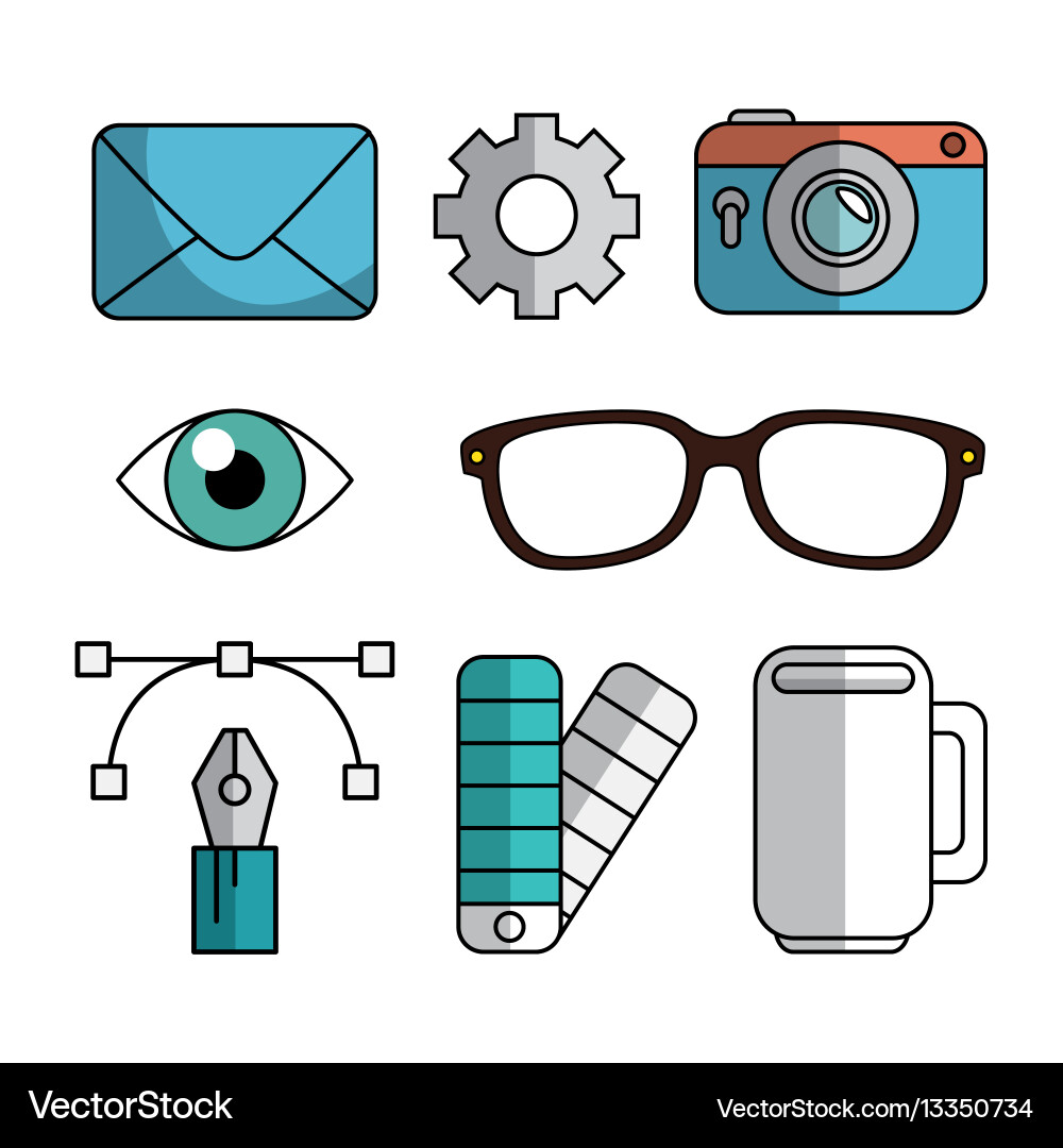 Creative ideas set elements Royalty Free Vector Image