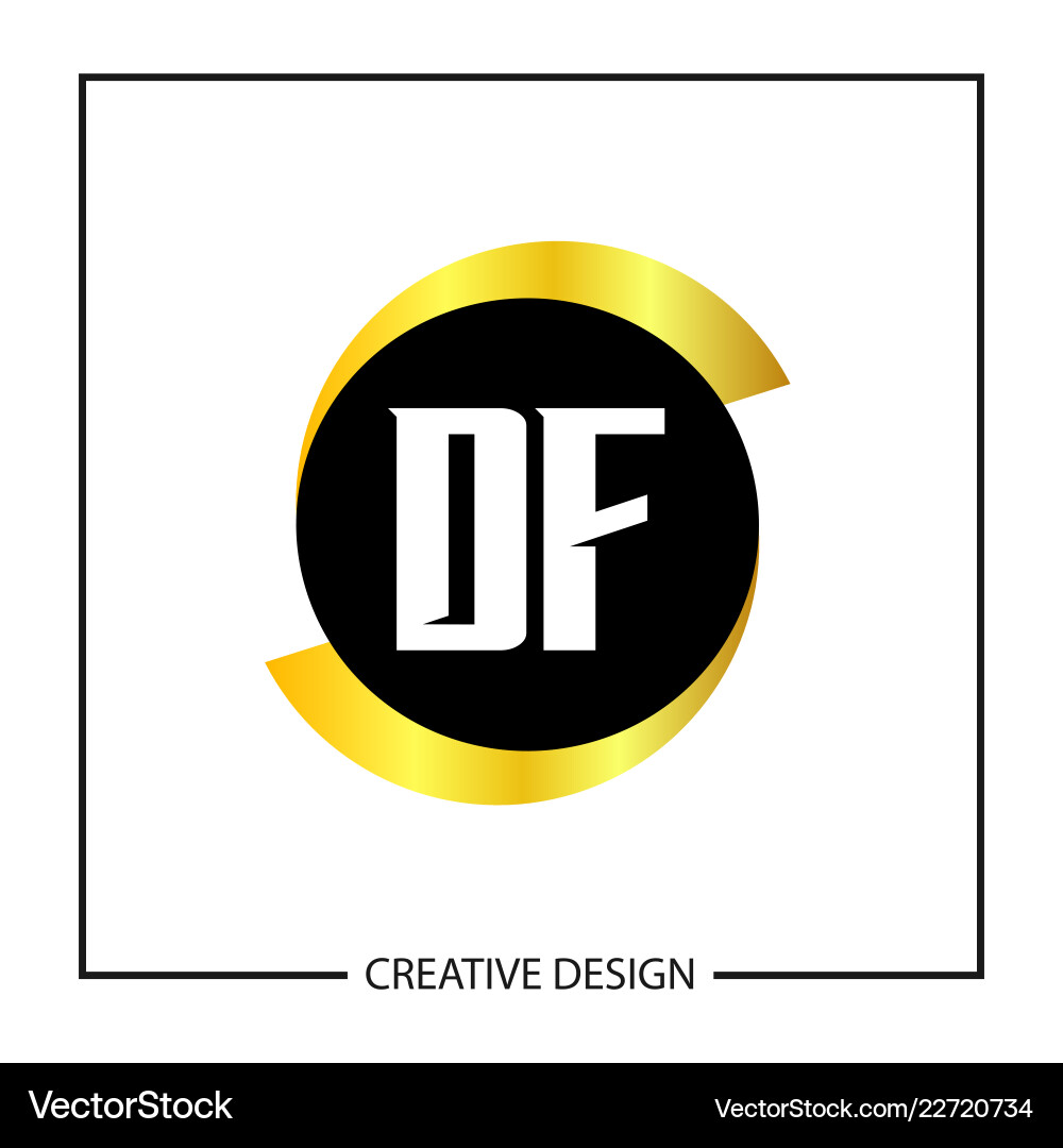 Initial letter df logo template design Royalty Free Vector