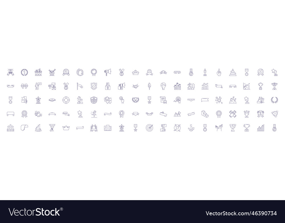 Personal growth line icons signs set design Vector Image Personal growth line icons signs set design Vector Image