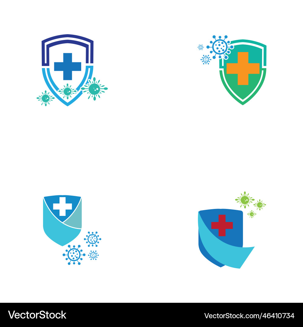 Virus protection logo images design Royalty Free Vector