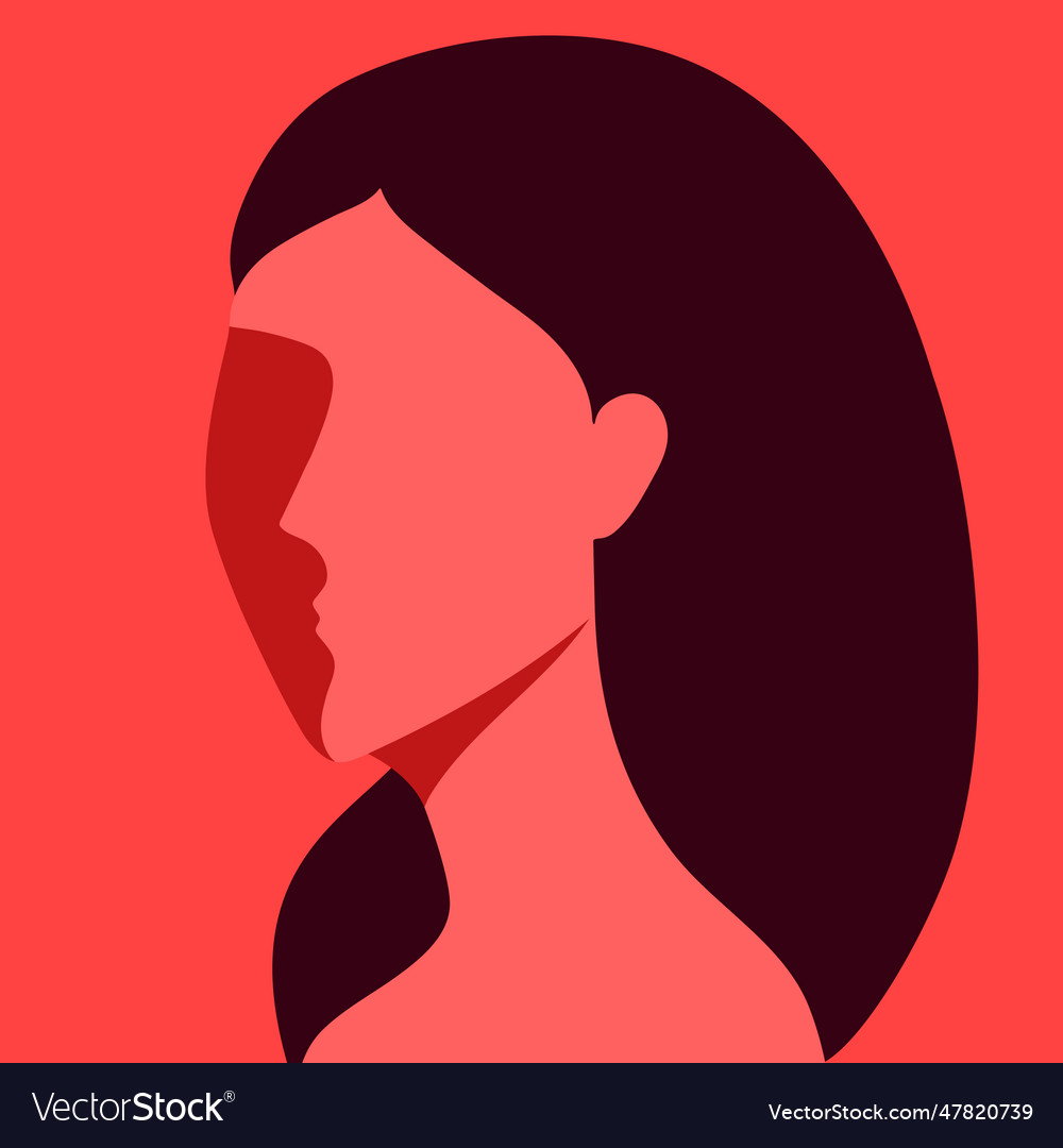 Abstract woman silhouette faceless woman portrait Vector Image Abstract woman silhouette faceless woman portrait Vector Image
