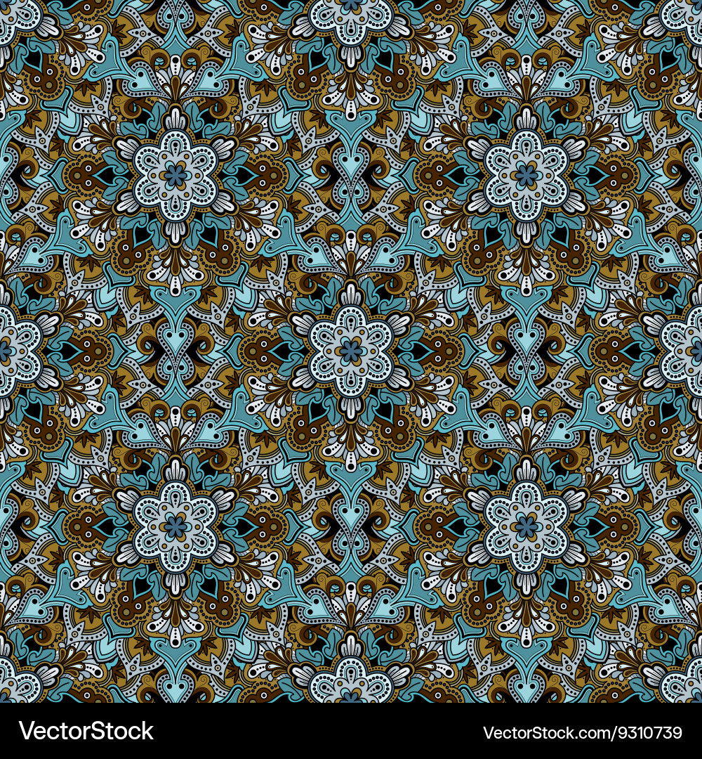 Boho flower pattern Royalty Free Vector Image - VectorStock