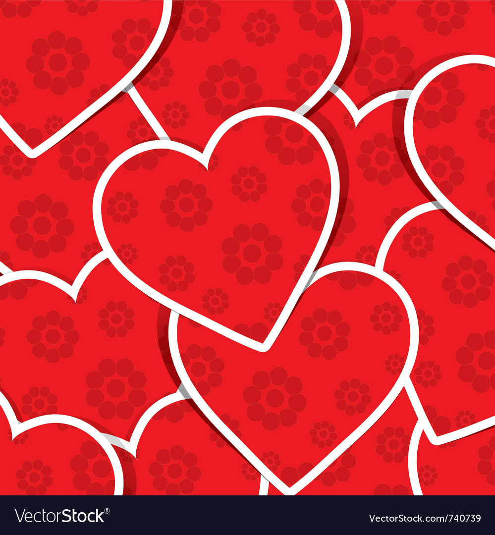 Valentine heart pattern Royalty Free Vector Image