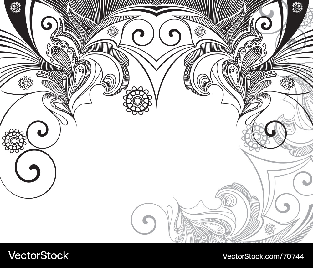 Floral drawing Royalty Free Vector Image - VectorStock