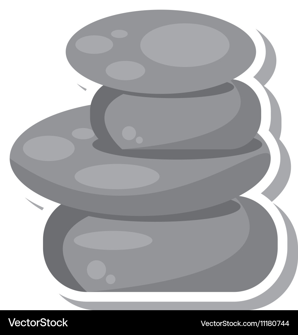 Rocks stones spa isolated icon Royalty Free Vector Image
