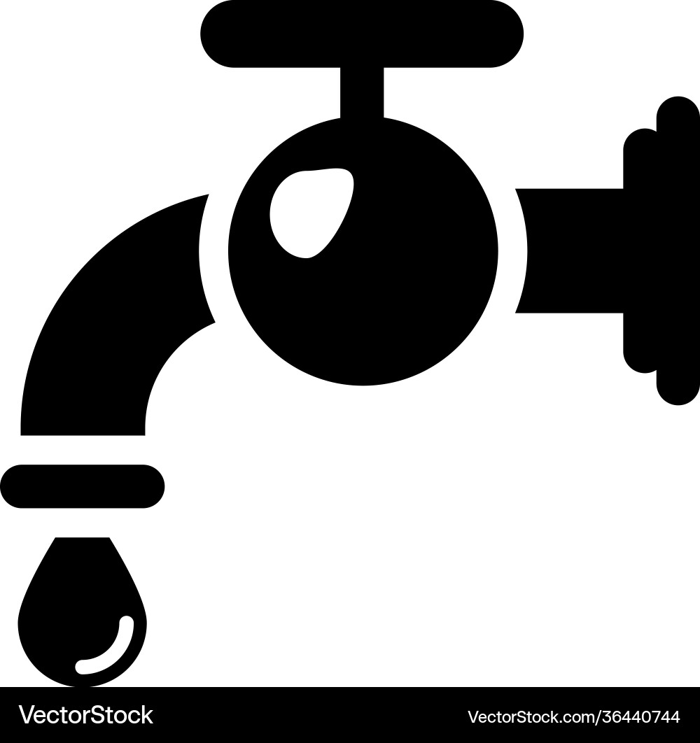 Water tap Royalty Free Vector Image - VectorStock