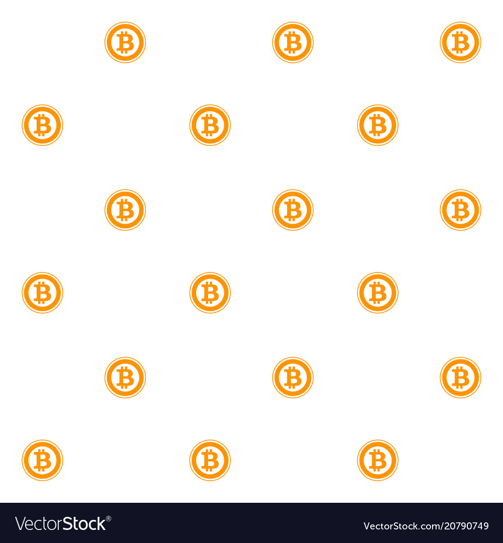 Bitcoin seamless pattern flat Royalty Free Vector Image