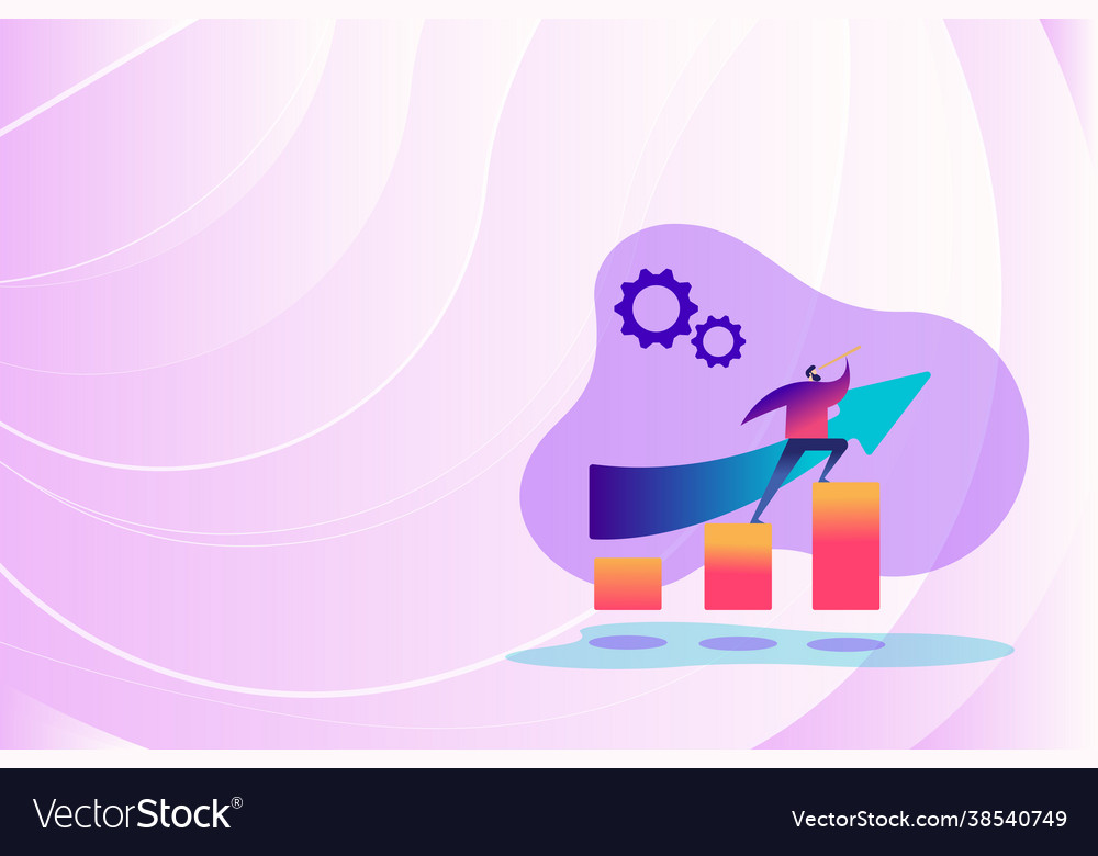 Colorful image displaying progress abstract Vector Image
