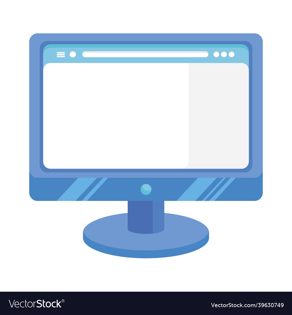 Desktop computer device Royalty Free Vector Image