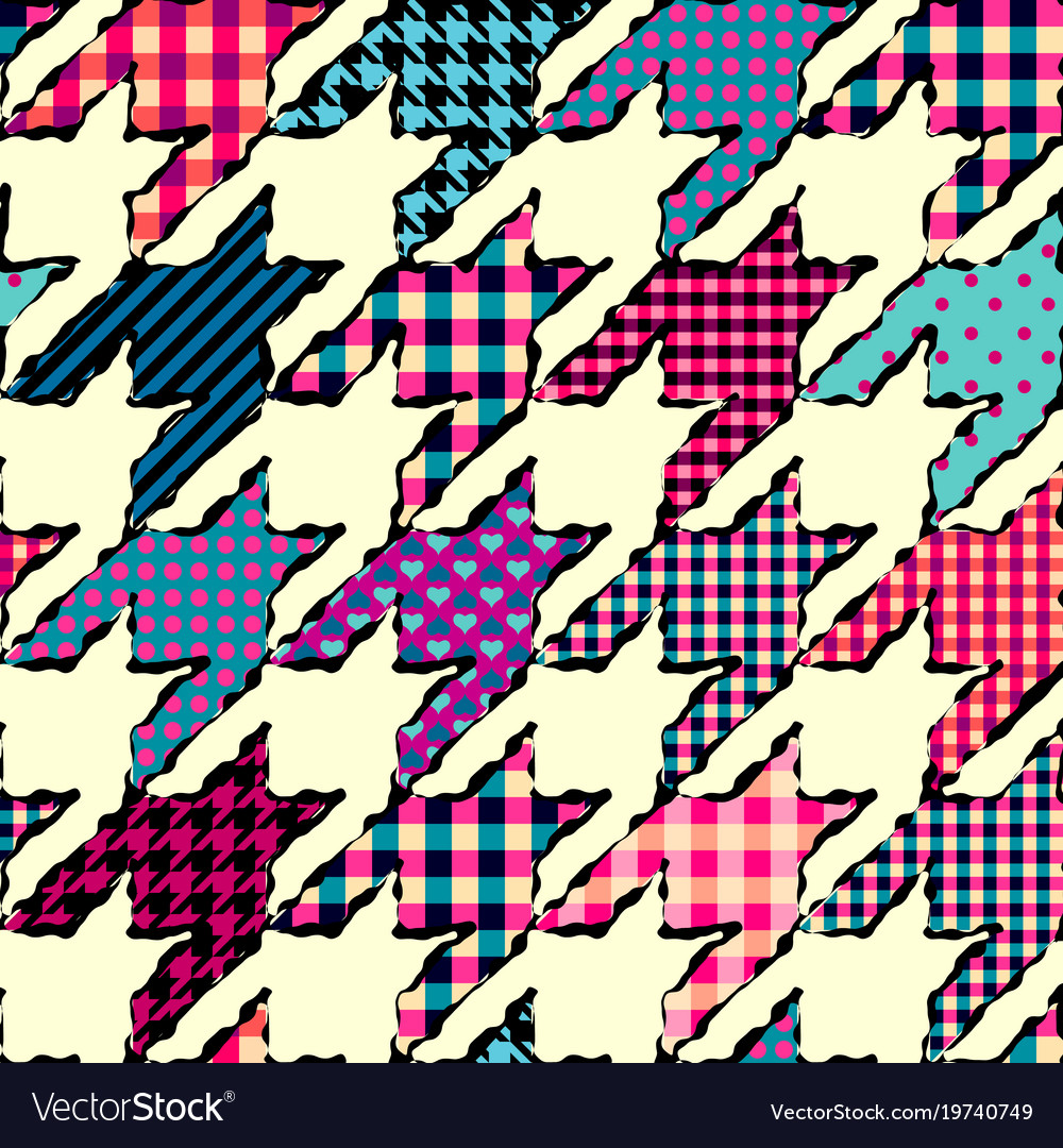 Geometrical patchwork pattern Royalty Free Vector Image