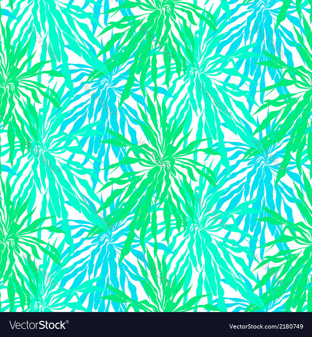 Seamless pattern with tropical palm leaves Vector Image
