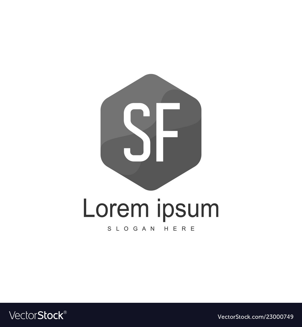 Sf logo template design initial Royalty Free Vector Image