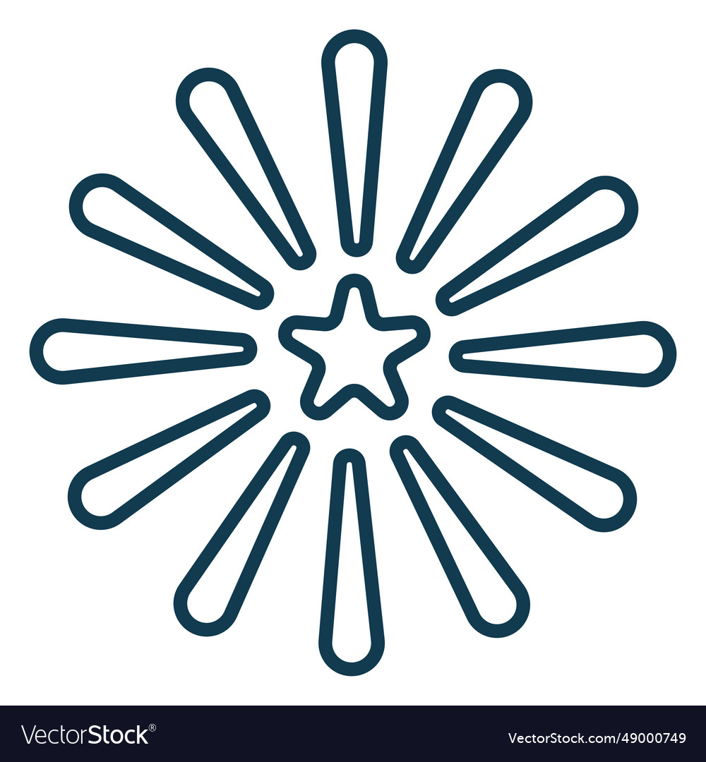 Simple star geometric stroke element Royalty Free Vector