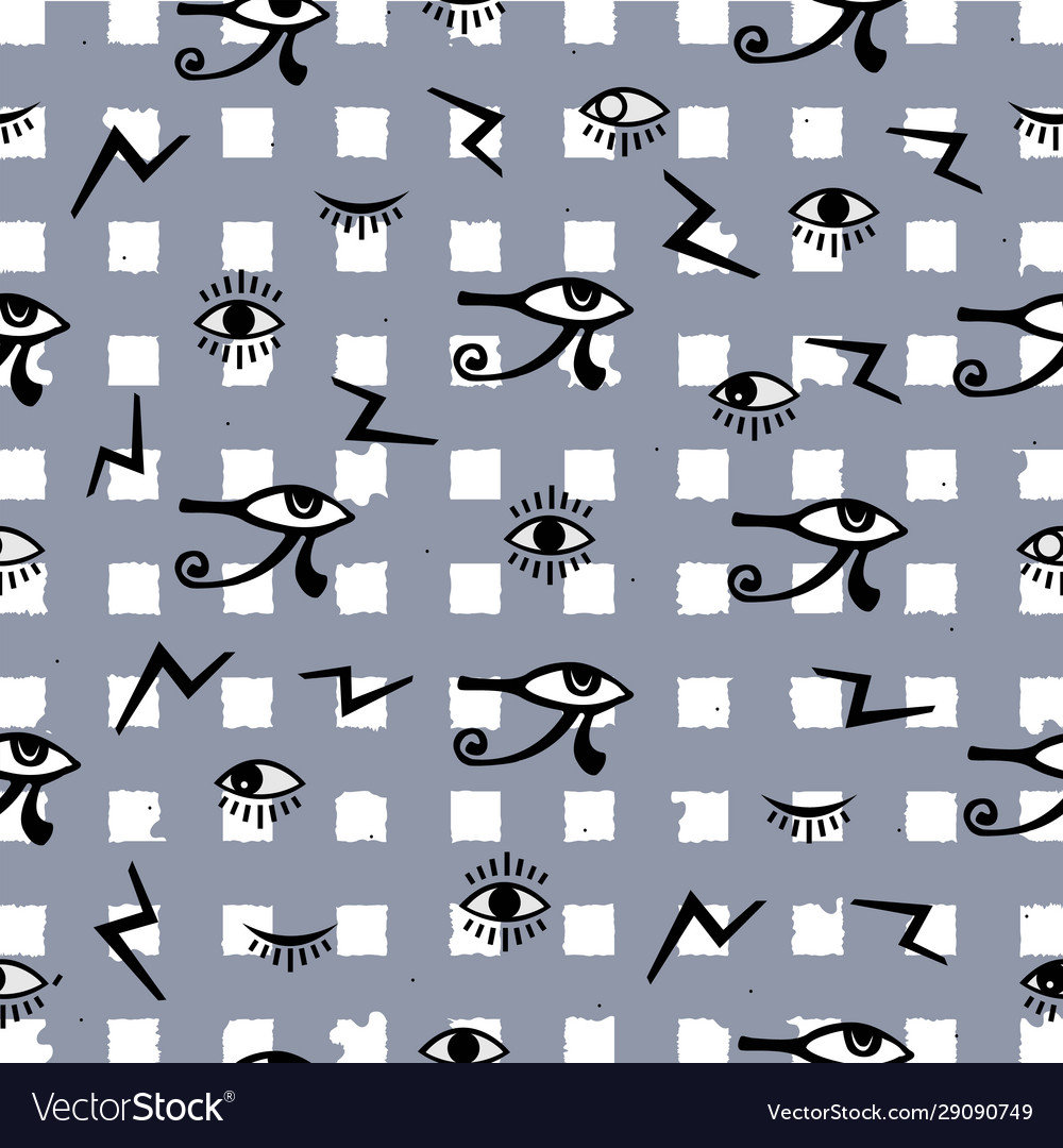 Third eye seamless pattern Royalty Free Vector Image