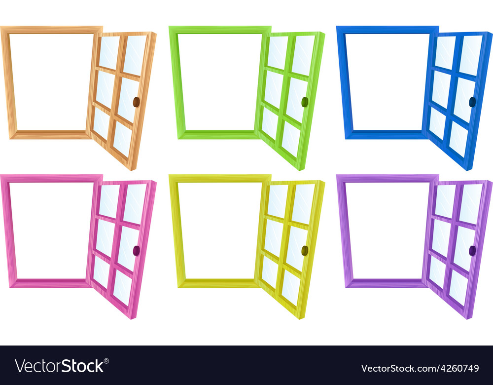Window frames Royalty Free Vector Image - VectorStock