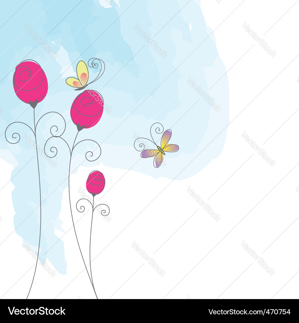 Butterfly greeting card Royalty Free Vector Image