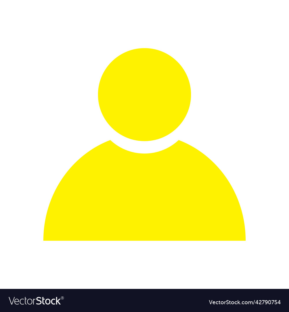 Yellow user solid icon Royalty Free Vector Image